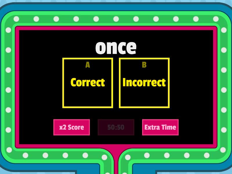 Fundations Level 2: units 2-5 Trick Words Game Show - Gameshow quiz