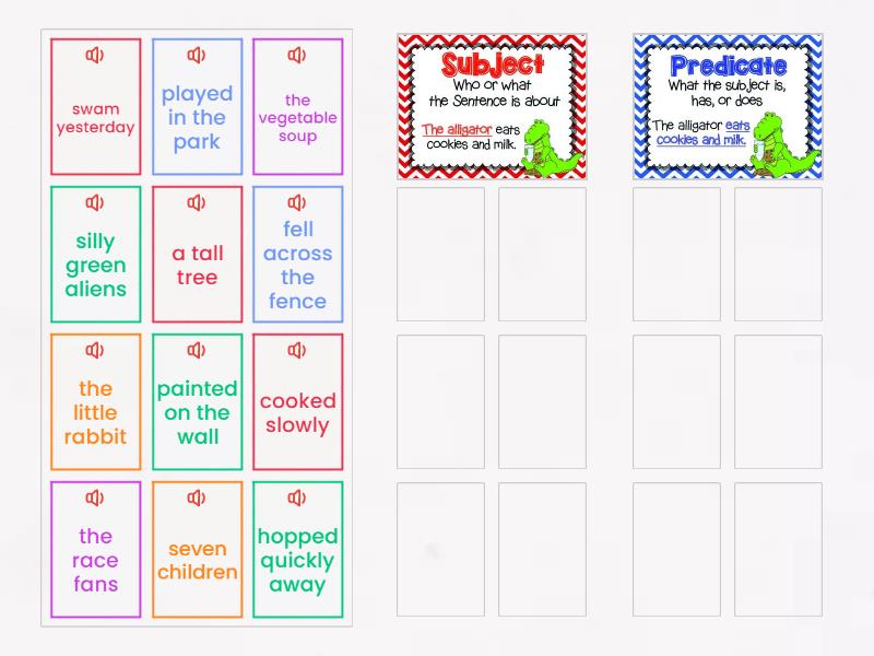 Subject and Predicate Sort - Group sort