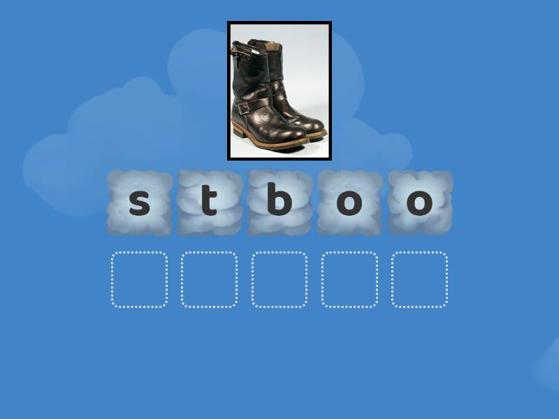 F&F 2 Unit 11 Clothes words - Anagram