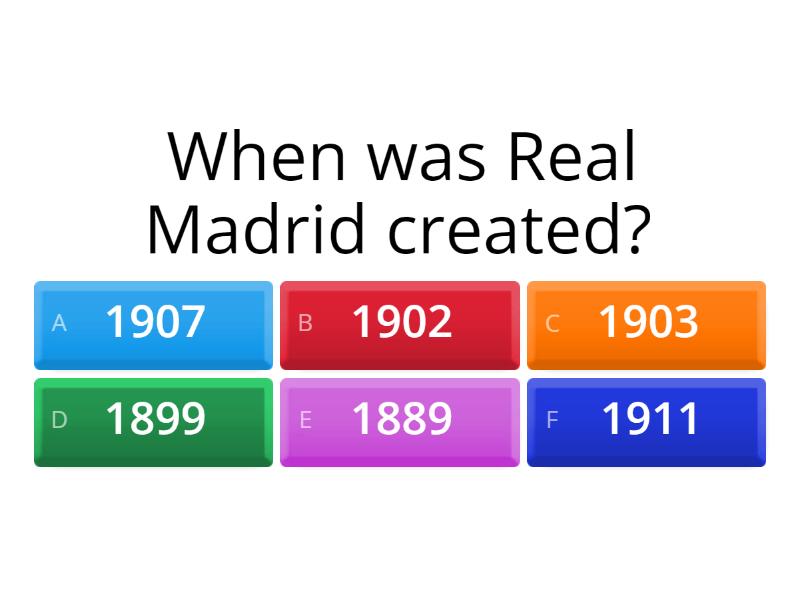 Real Madrid - Quiz