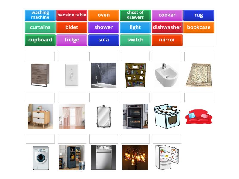 WW2 furniture match - Match up