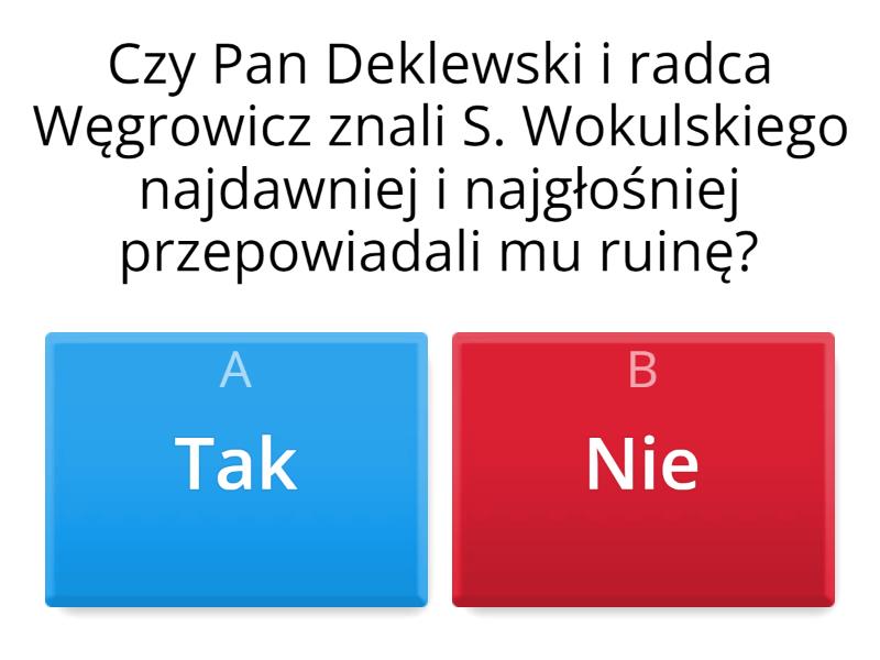 Lalka Prusa - Quiz