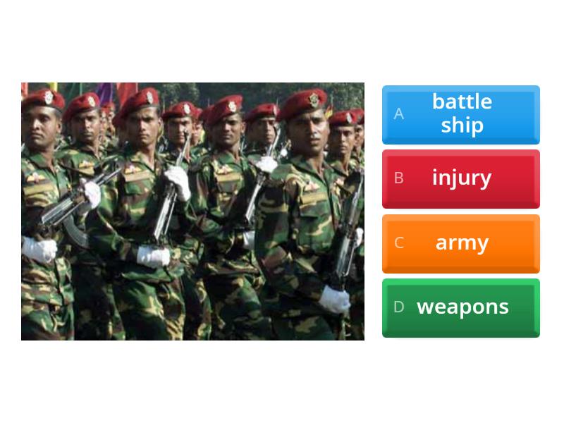 Military vocabulary - Quiz