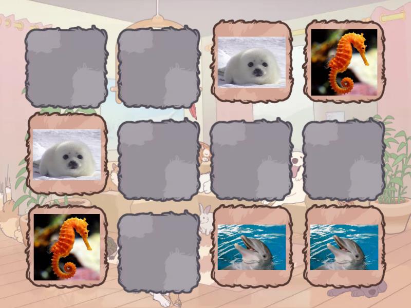 Sea animals (memory) - Matching pairs