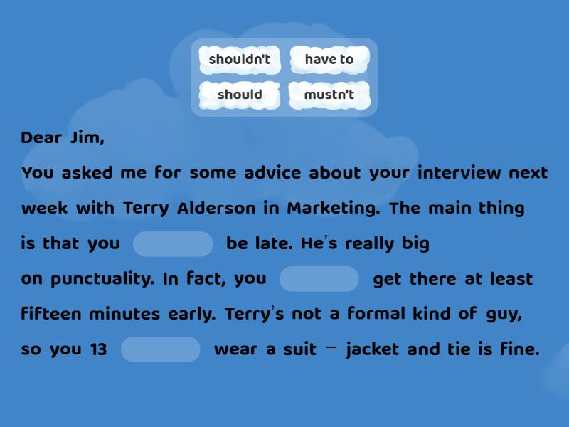 Pre-intermediate_Giving advice - Complete the sentence
