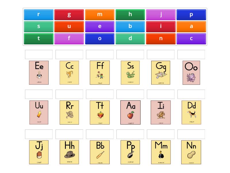 Fundations Level 1 Unit 1 Week 2 Alphabet Match - Match up