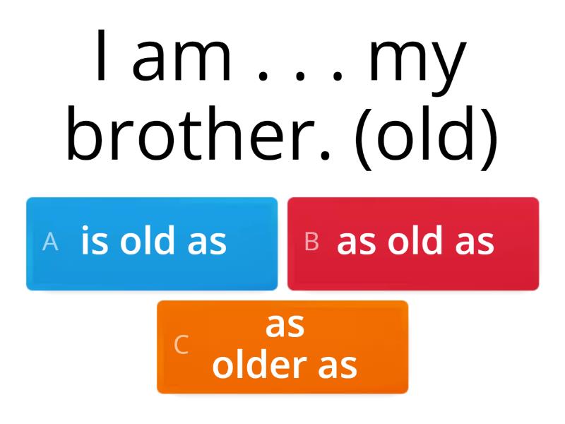 Comparative of equality - Quiz