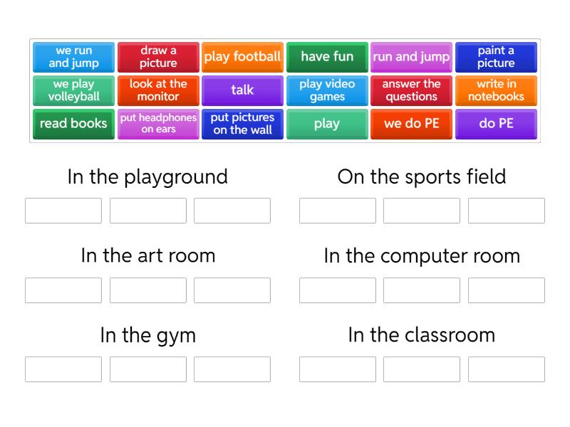 FF2 5 unit At school - Group sort