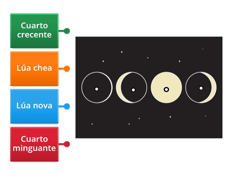 Fases da Lúa - Labelled diagram