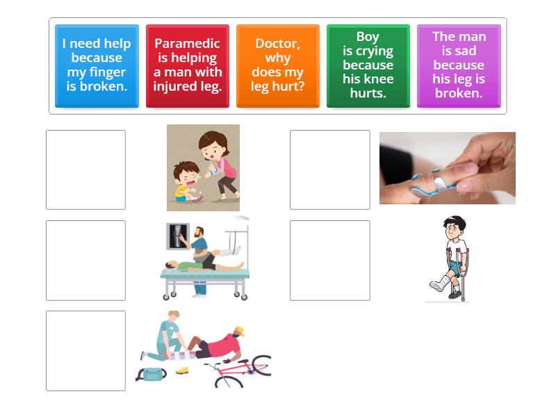 injuries sentences - Match up