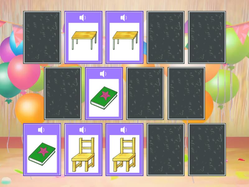 school things numbers kid's box 1 unit 1 - Matching pairs