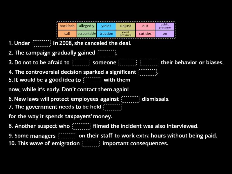 Cancel Culture - Complete the sentence