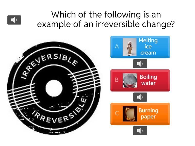 Changes Reversible or Irreversible PDM - Quiz