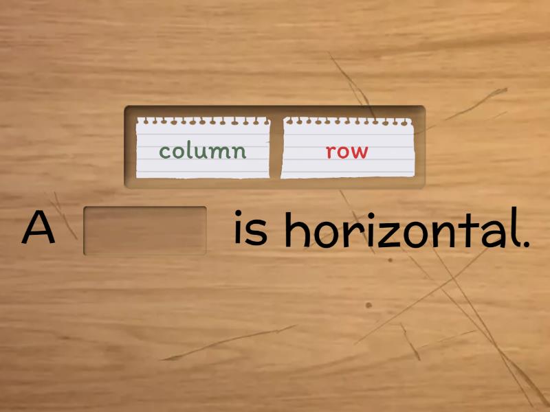 MS Word- tables - Complete the sentence