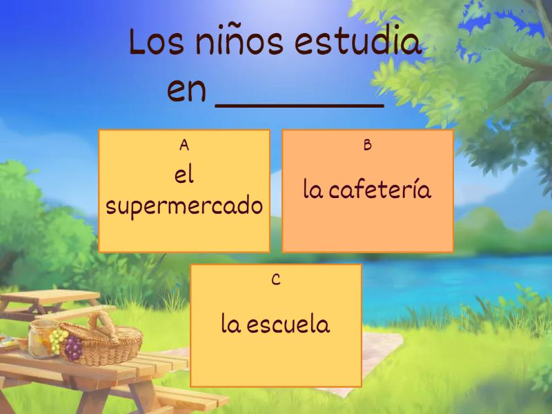 Completar con lugares de la ciudad - Quiz
