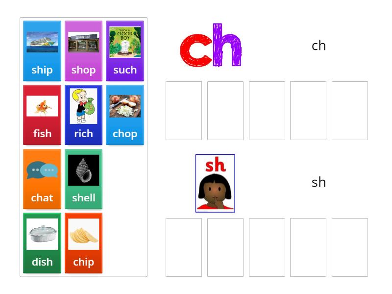 ch / sh sorting activity - Group sort