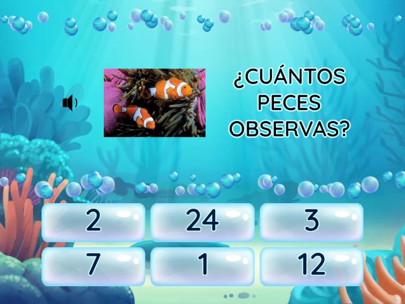 CUENTA LOS ANIMALES MARINOS - Find the match