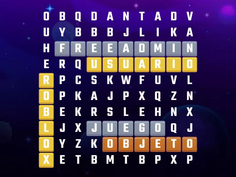 Sopa de letras Roblox - Wörtersuche