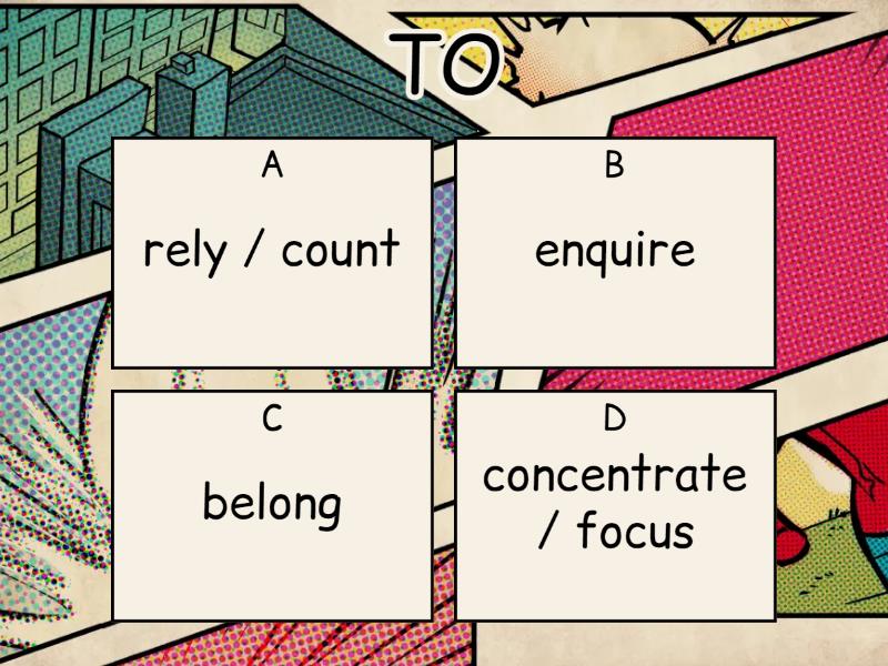 Verbs and dependent prepositions () - Quiz