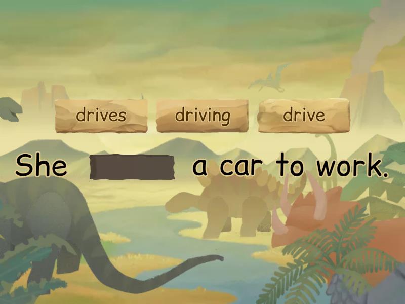 LL 3.2.2 Verb (to drive) - Complete the sentence