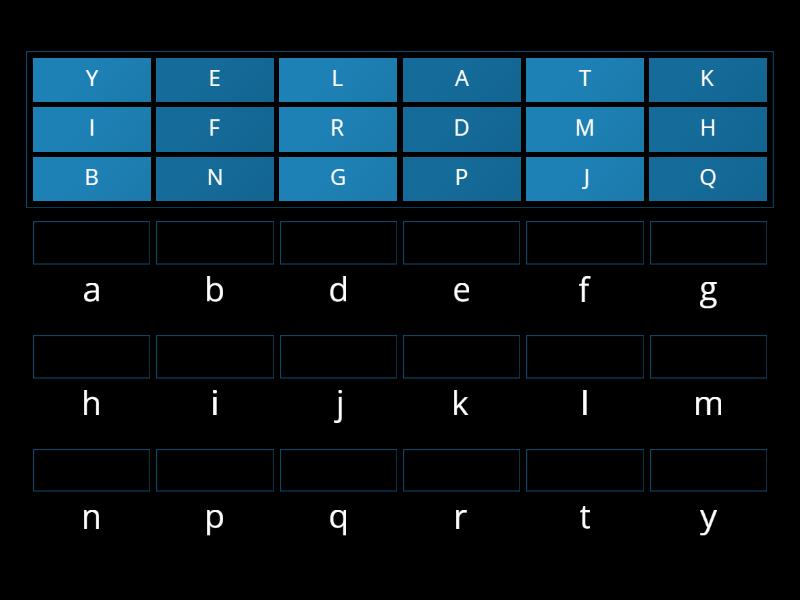 ABC capital + small letters - Match up
