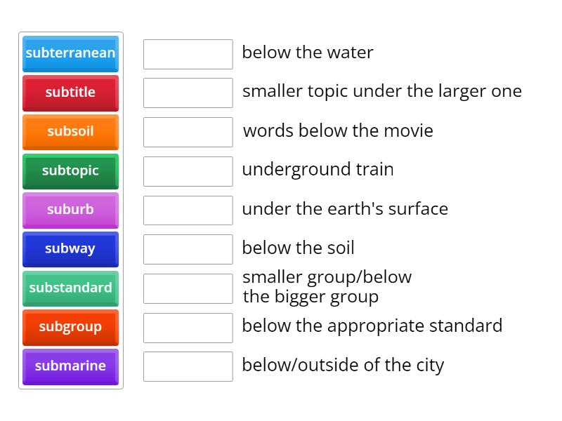 Sub Prefix - Match up