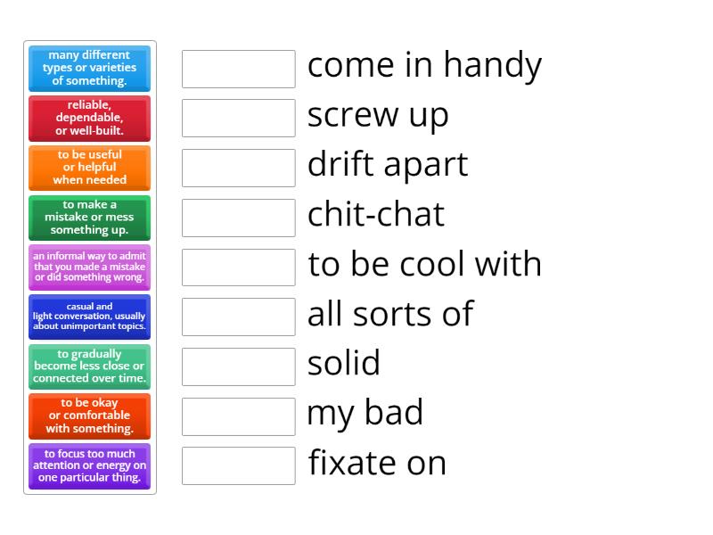 Target expressions - Match up