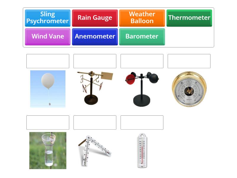 Naming Weather Instruments - Match up