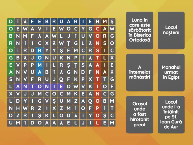 Ioan Casian - Wordsearch