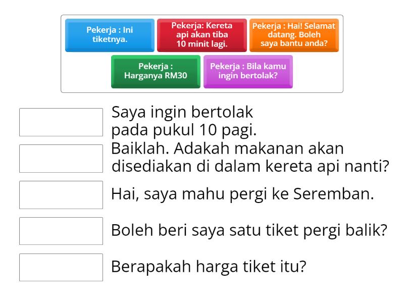 Year 8: Soalan : Anda berada di stesen kereta api dan anda mahu pergi ...