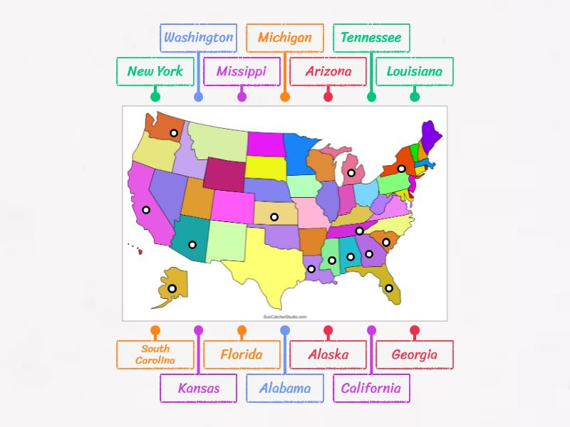 Identify States - Labelled diagram