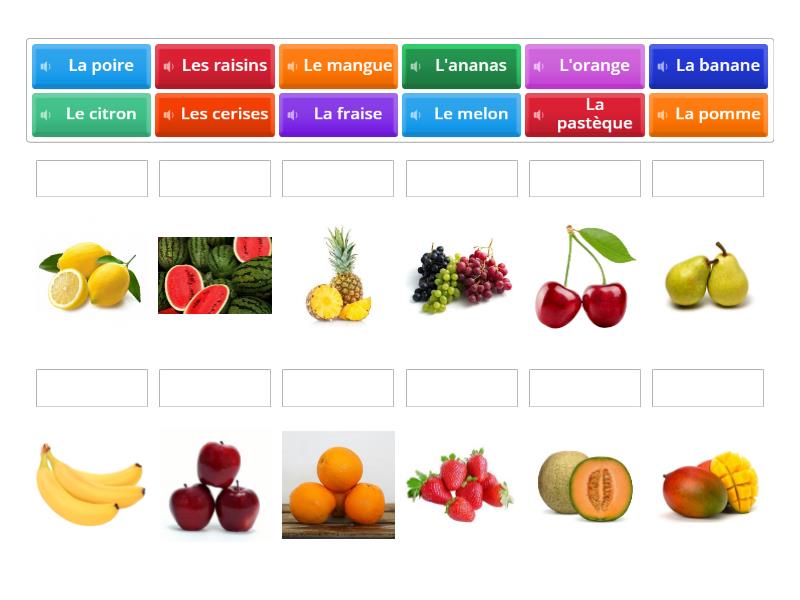 Les fruits 2 - Apparier