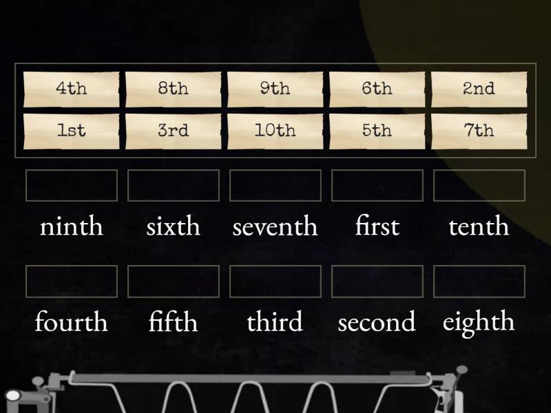 Ordinal numbers 1st-10th - Match up