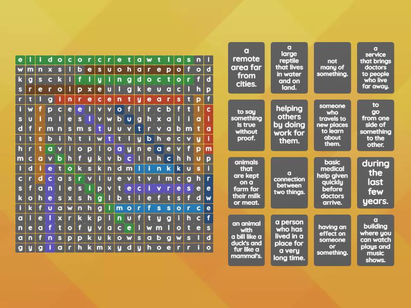 Project 4 unit 5 culture vocabulary og - Wordsearch
