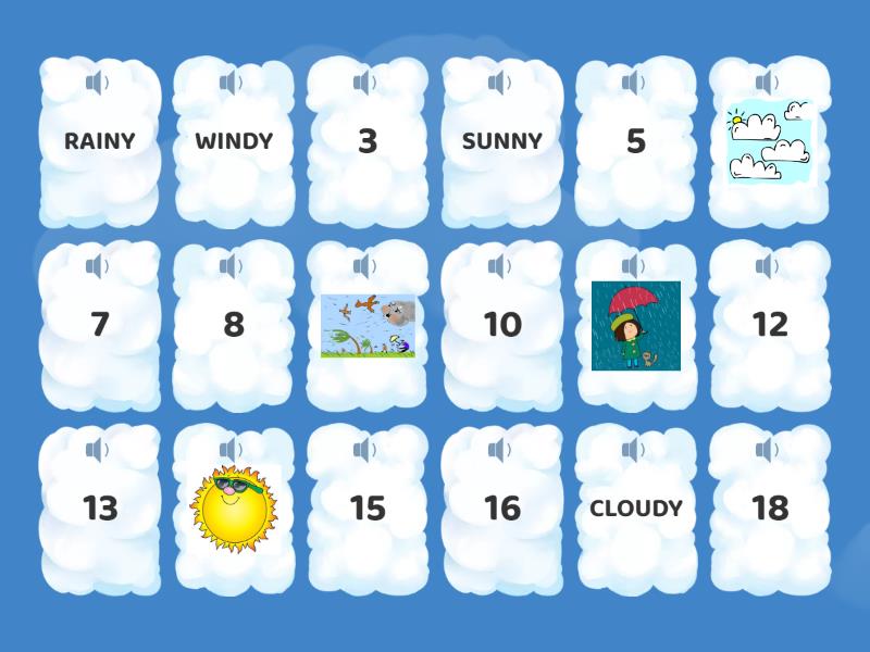 WEATHER MEMORY GAME - Matching pairs