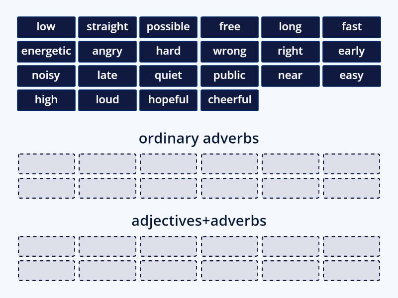 Adverbs - Group sort