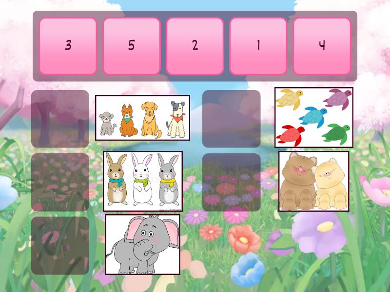 Pets Counting to 5 - Match up