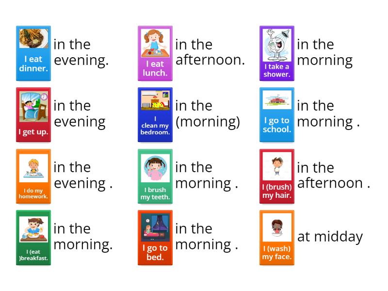 Daily Routines - Unscramble
