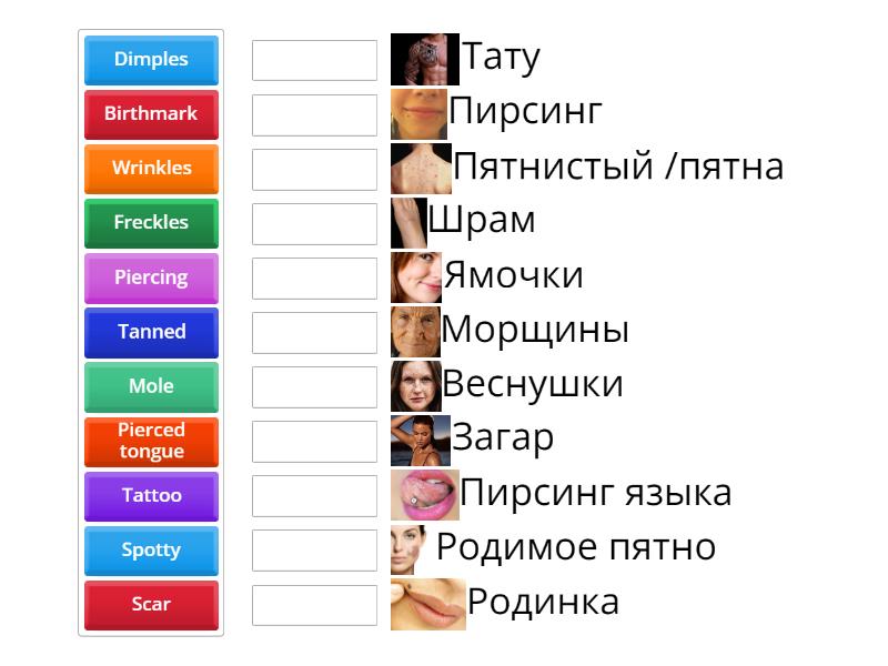 Distinguishing features - Match up