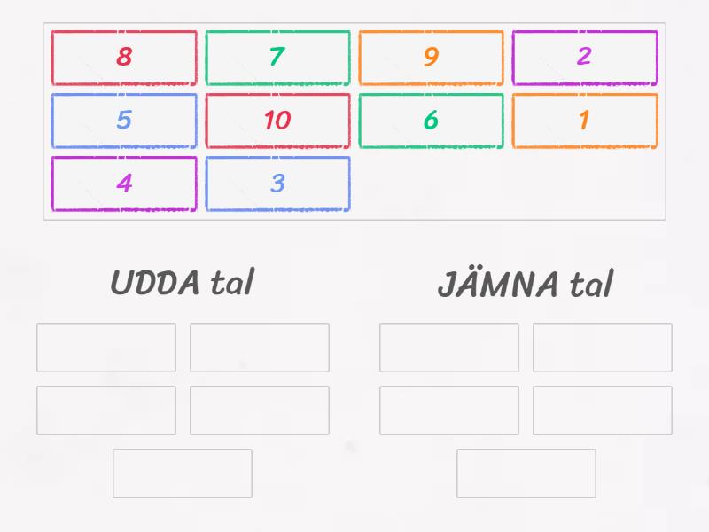 UDDA tal - Group sort