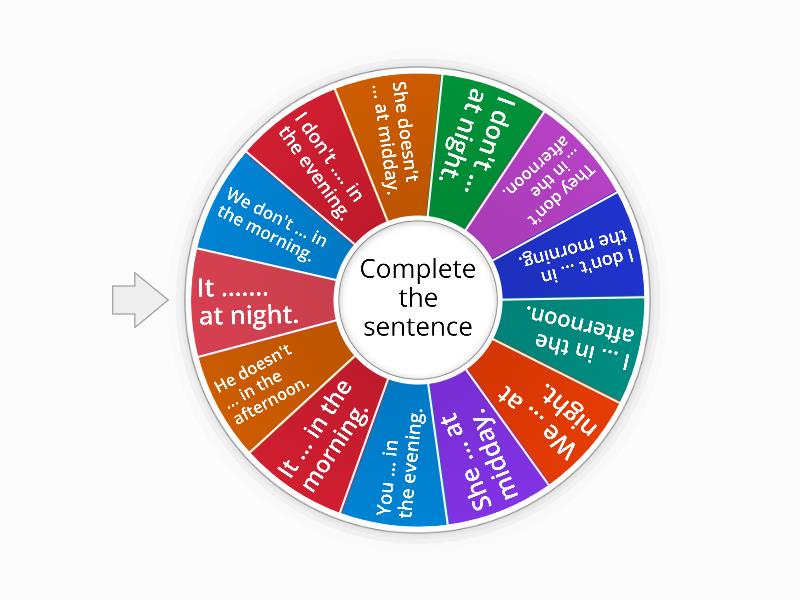 ***Daily Routines*** - Spin the wheel