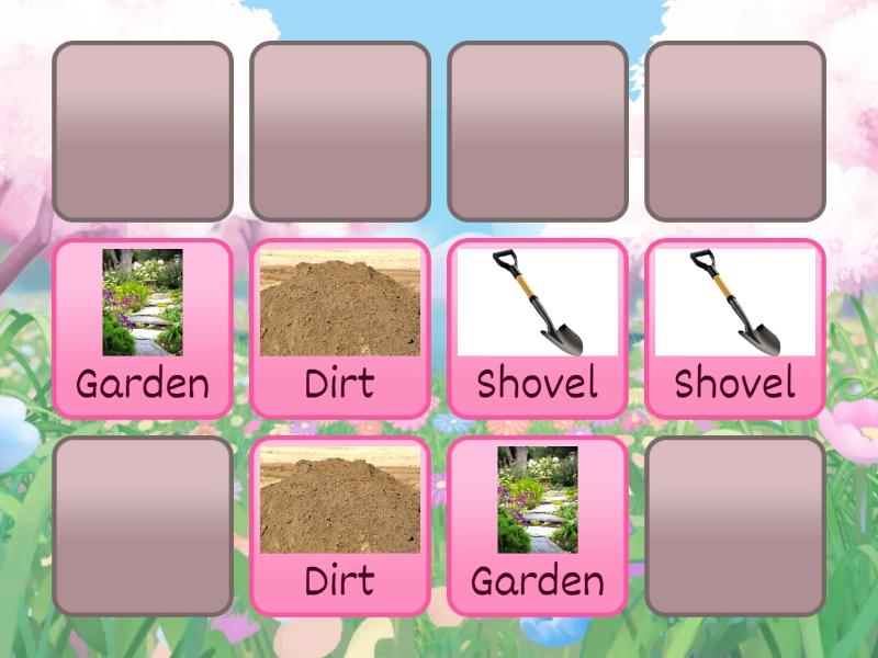 Garden Vocabulary - Matching pairs
