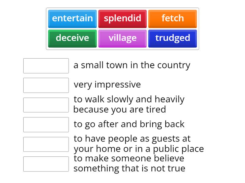 Stone Soup Vocabulary - Match up