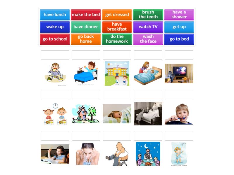 Daily Routines - Match up