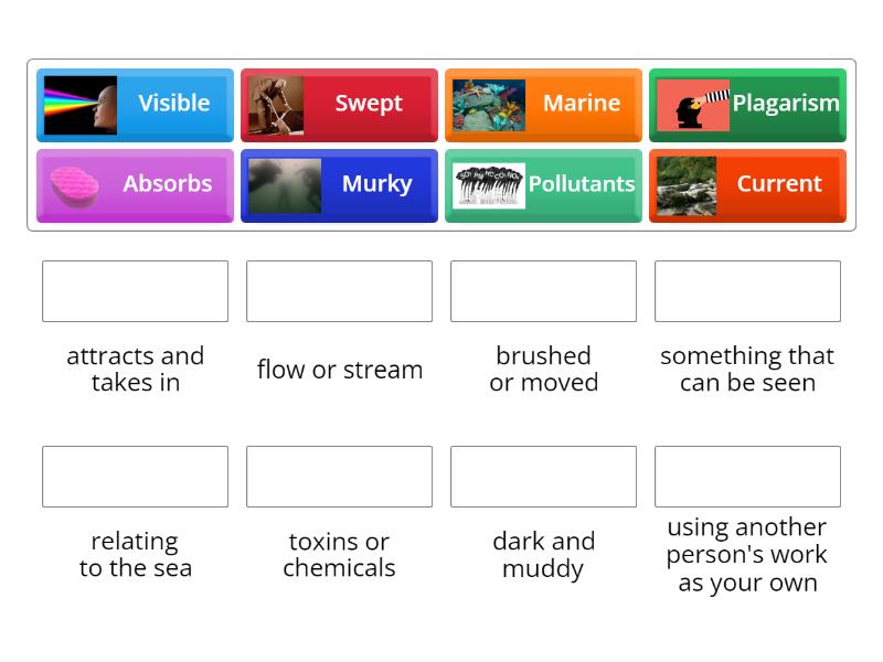 Unit 8: Environment (Great Garbage Patch) - Match up