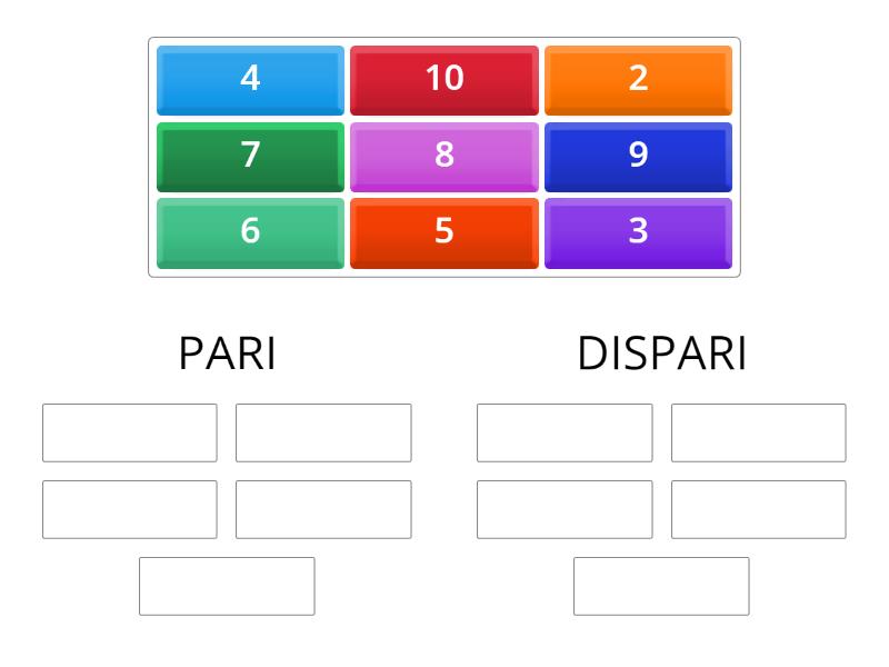 PARI O DISPARI? - Group sort