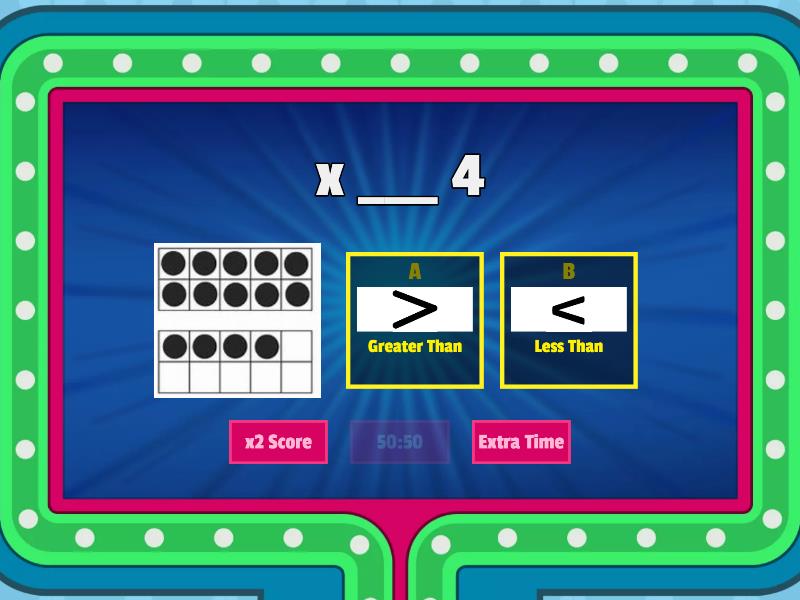 Greater Than / Less Than - Gameshow quiz