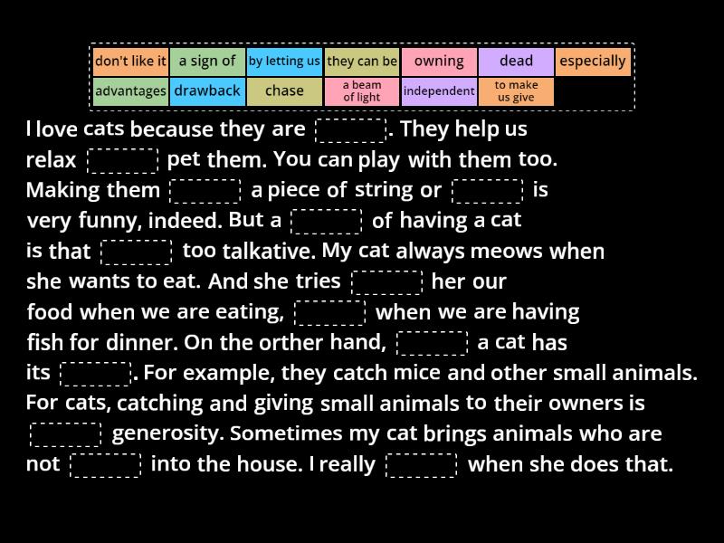 Cats - Complete the sentence