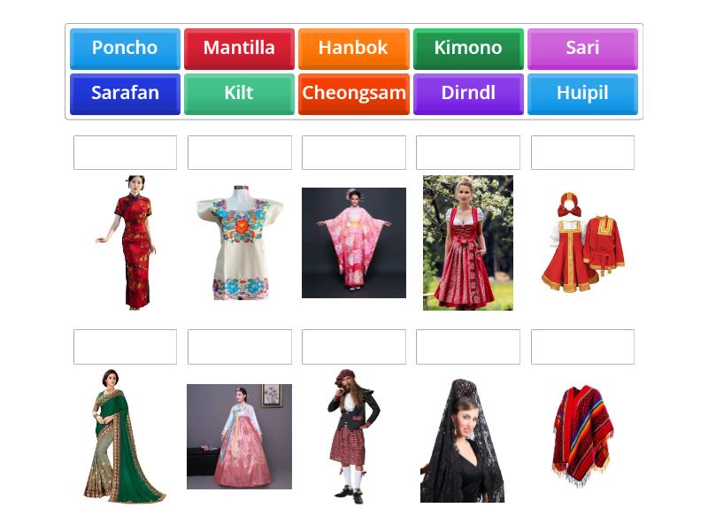 Clothes around the world - Match up