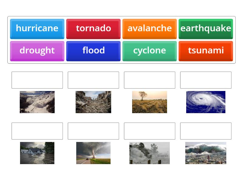 Natural disasters - Match up